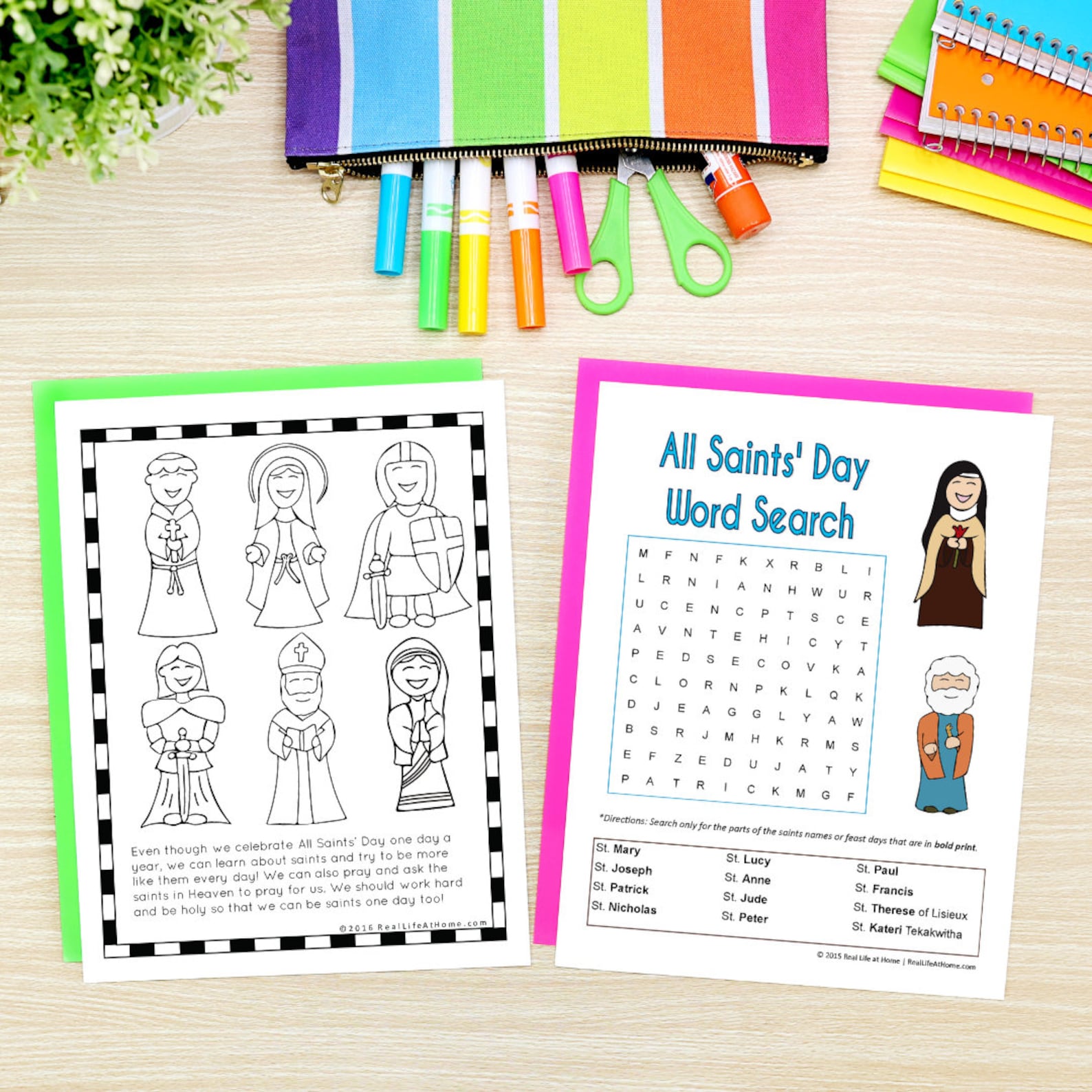 All About Saints Activity Packet for Kids (with an Emphasis on All ...