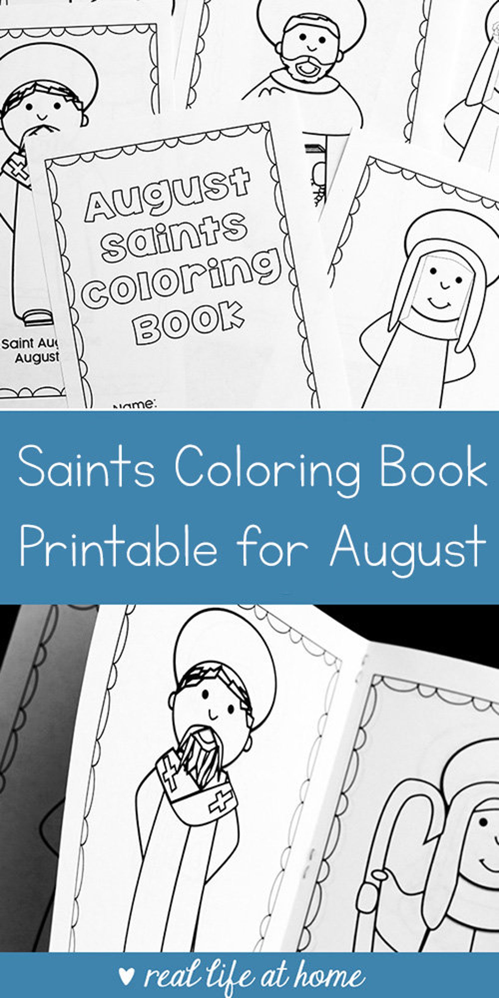 Catholic Saints Coloring Book for August - Etsy
