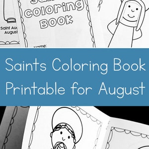 Catholic Saints Coloring Book for August - Etsy
