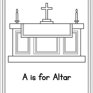 Catholic Coloring Pages for Kids: Letters A - E (60 Pages) - Etsy