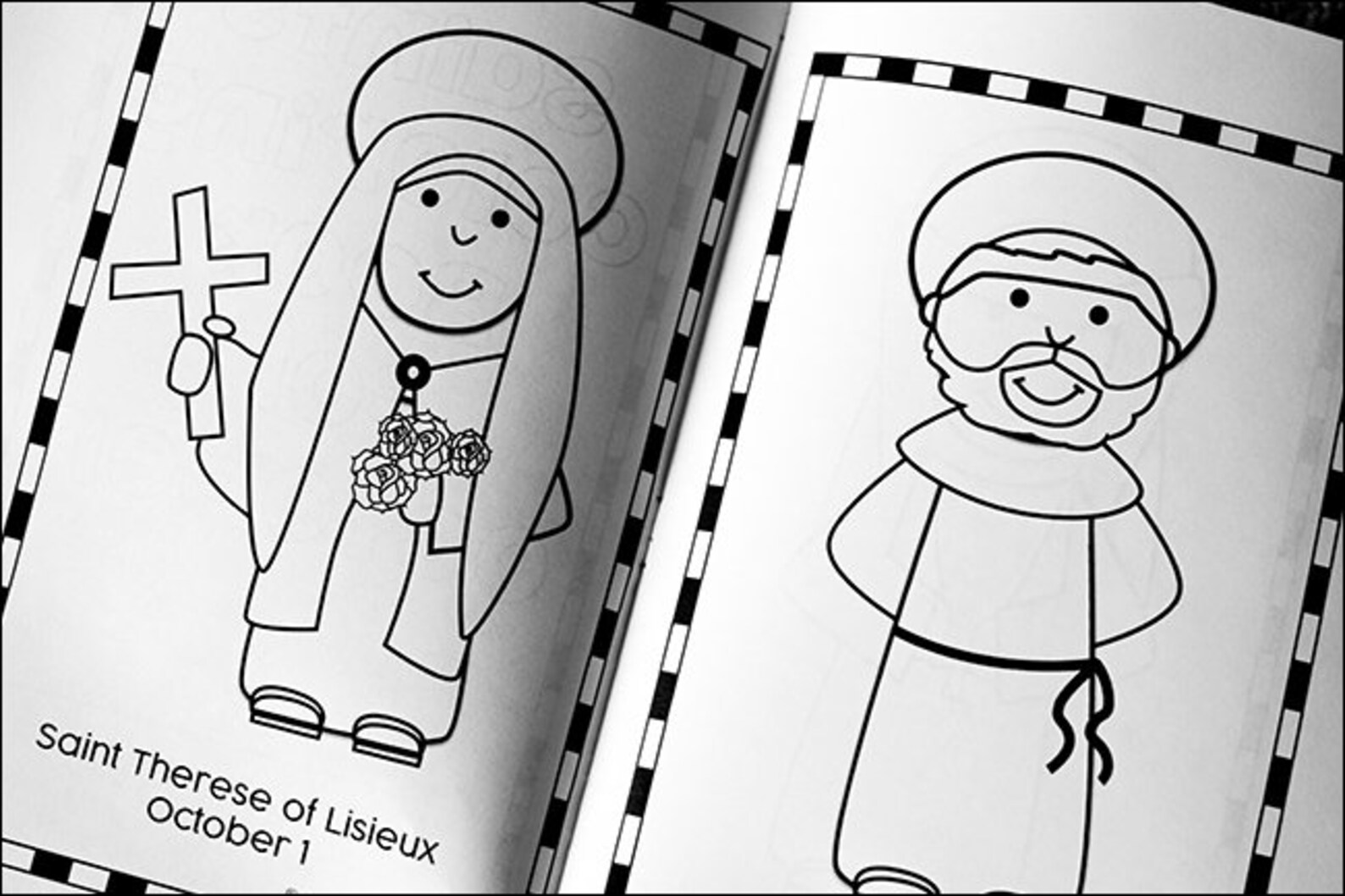 Catholic Saints Coloring Book for October - Etsy