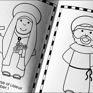 Catholic Saints Coloring Book for October - Etsy