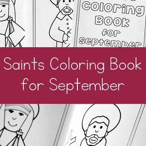 Catholic Saints Coloring Book for September - Etsy