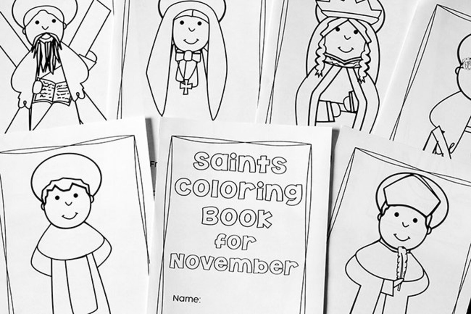 Catholic Saints Coloring Book for November - Etsy
