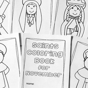 Catholic Saints Coloring Book for November - Etsy
