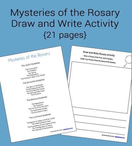 Rosary Packet for Kids: Draw and Write Mysteries of the Rosary ...