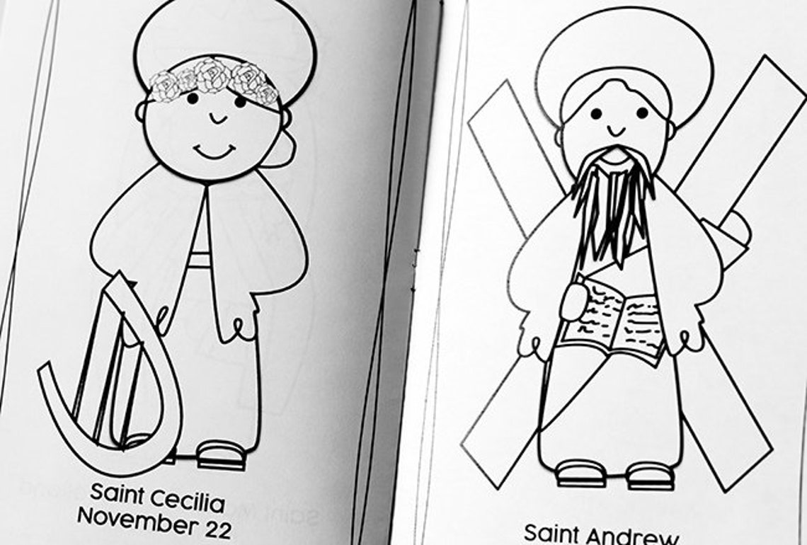 Catholic Saints Coloring Book for November - Etsy