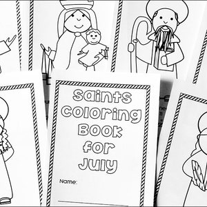 Catholic Saints Coloring Book for July - Etsy