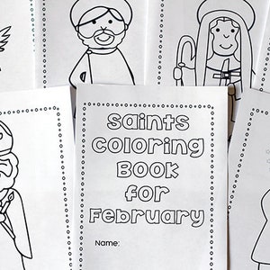 Catholic Saints Coloring Book for February - Etsy