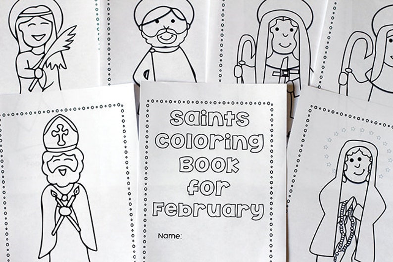 Catholic Saints Coloring Book for February - Etsy