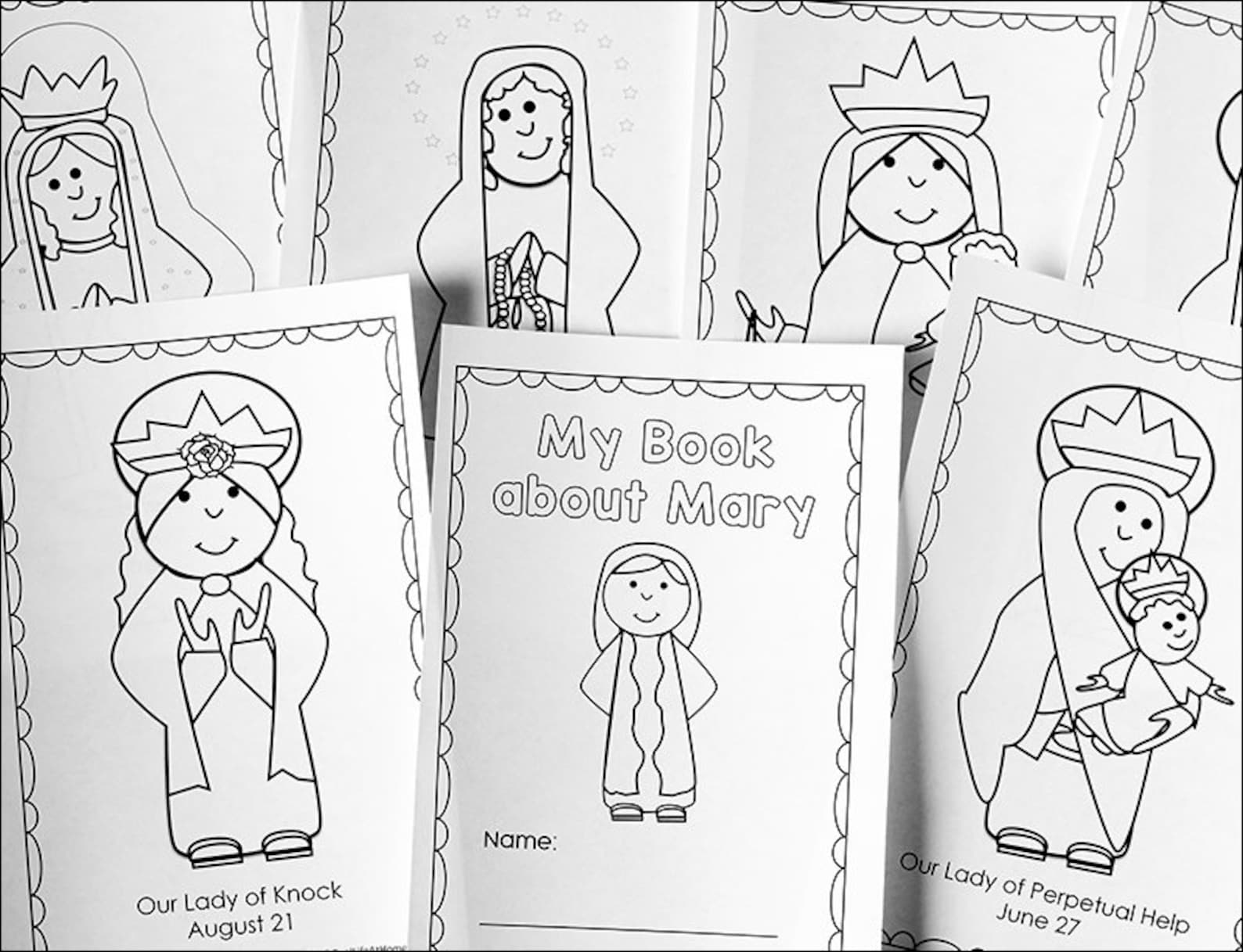 Saint Mary Coloring Book for Kids (instant Download Printable) - Etsy
