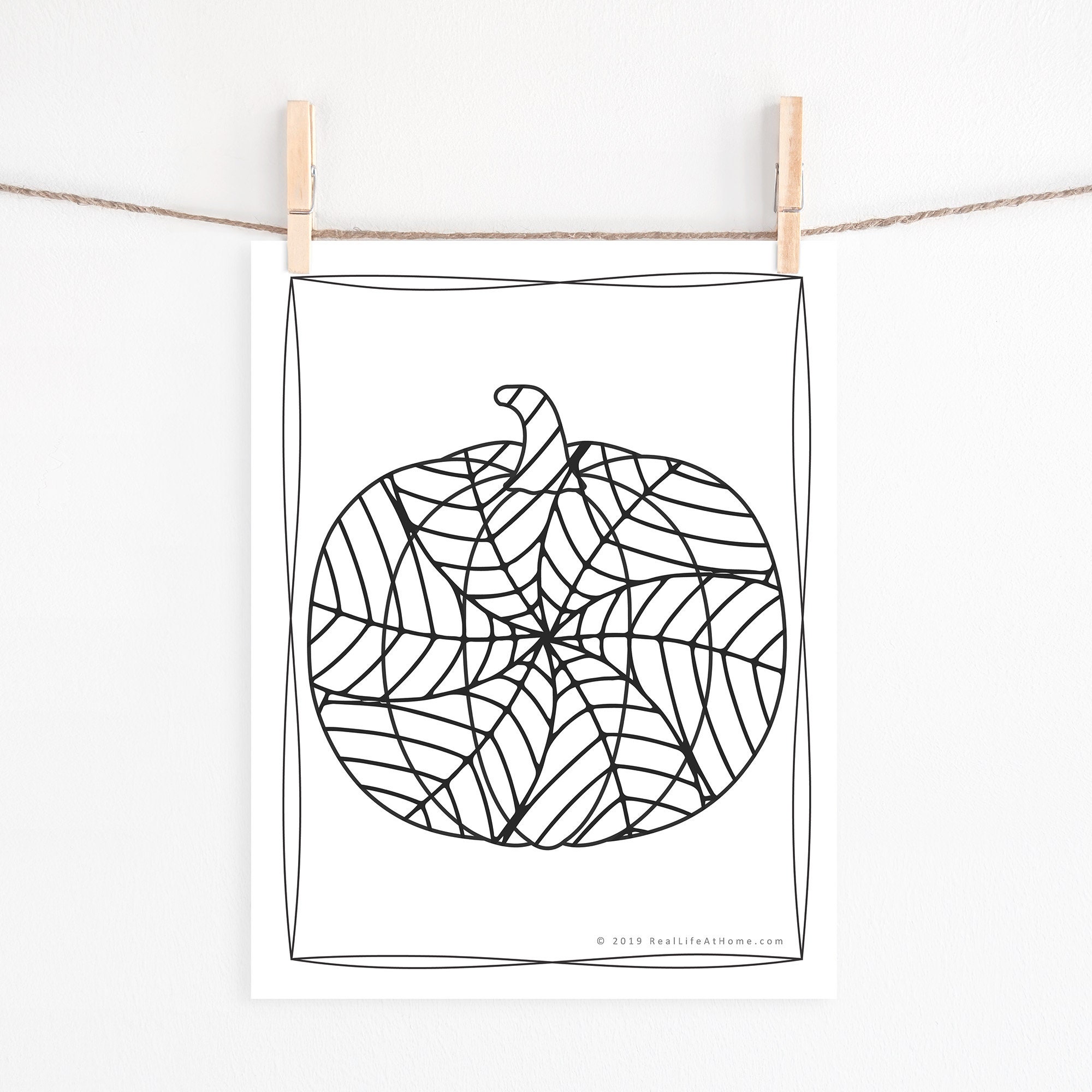 Pumpkin Coloring Pages Packet With Intricate Designs for Coloring - 13 ...
