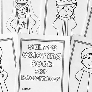 Catholic Saints Coloring Book for December - Etsy