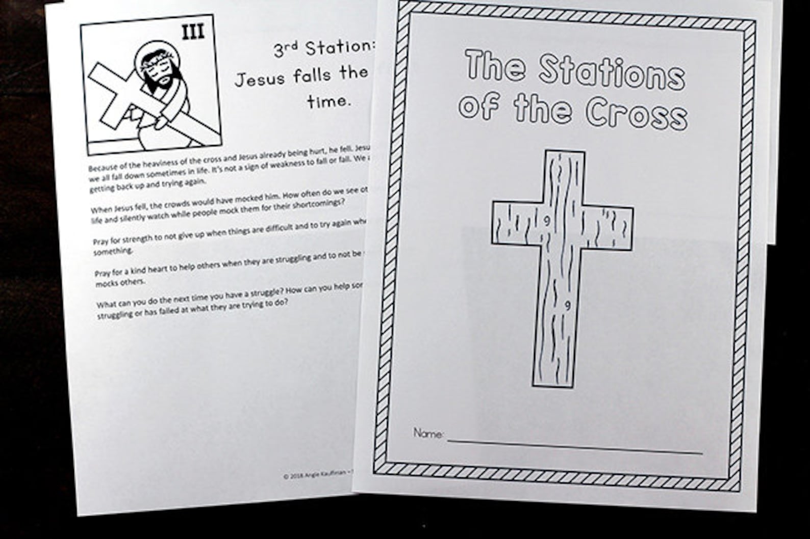 Stations of the Cross for Kids: 5 Booklet Variations (coloring ...