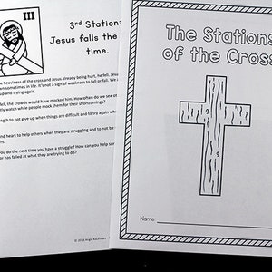 Stations of the Cross for Kids: 5 Booklet Variations (coloring ...