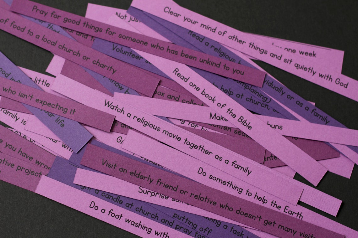 Lent Paper Chain Printable Project for Kids and Families - Etsy