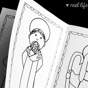 Catholic Saints Coloring Book for August - Etsy