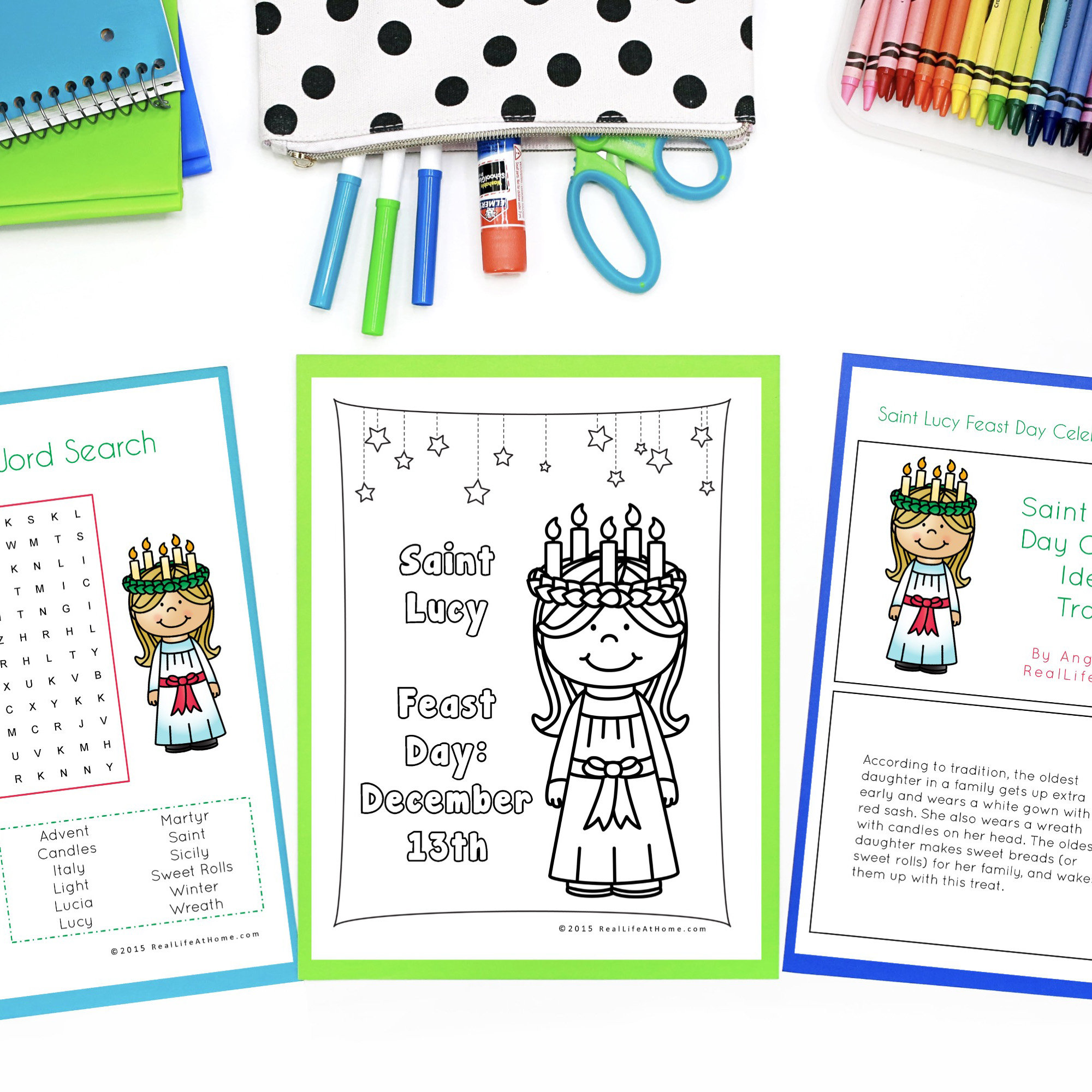 Saint Lucy Printables and Activities Packet - Instant Download - Etsy