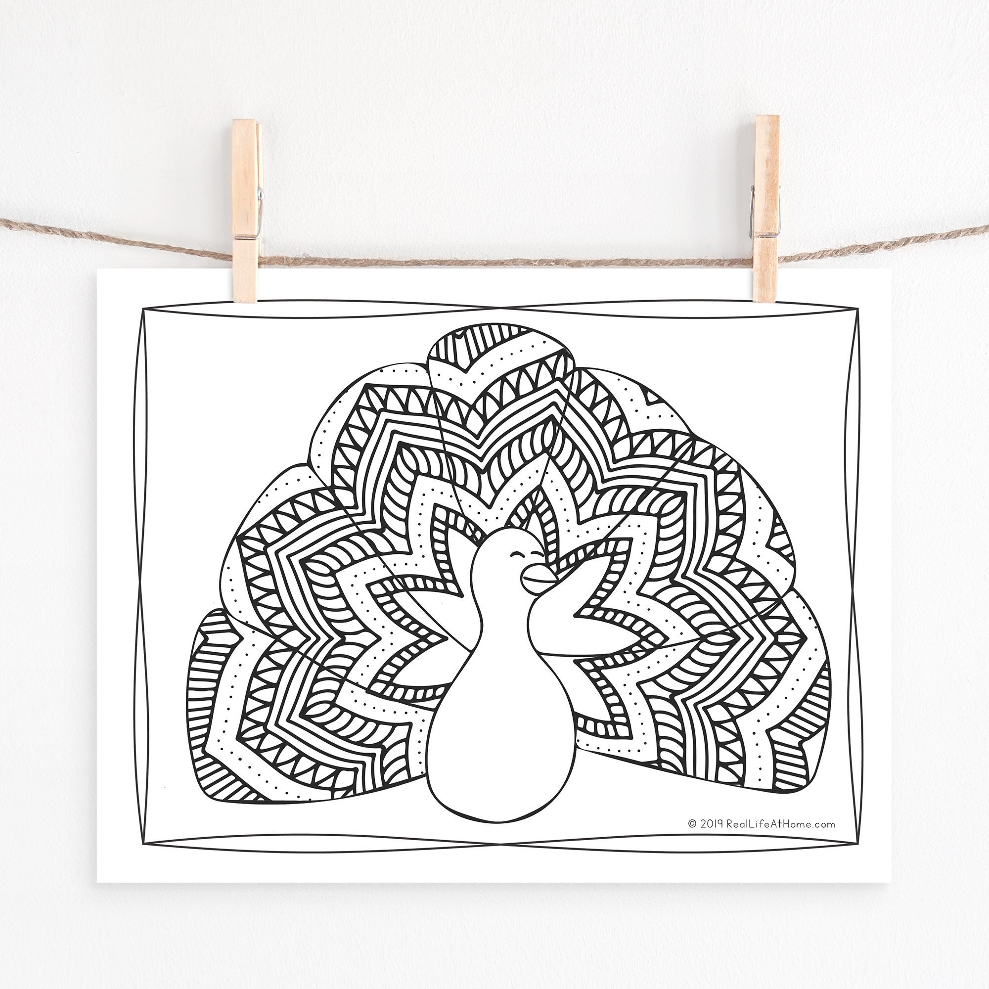 Turkey Coloring Pages Packet With 15 Intricate Designs for Coloring ...