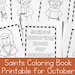 Catholic Saints Coloring Book for October - Etsy