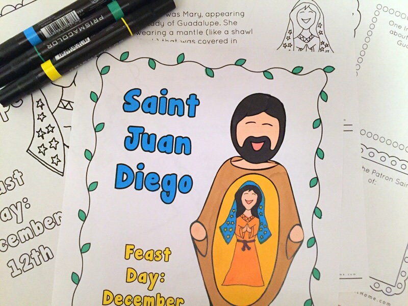 Our Lady of Guadalupe and Saint Juan Diego Printables Activity Packet ...