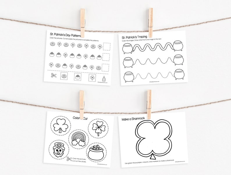 Saint Patrick's Day Fine Motor Skills Packet for Preschool - 1st Grade ...