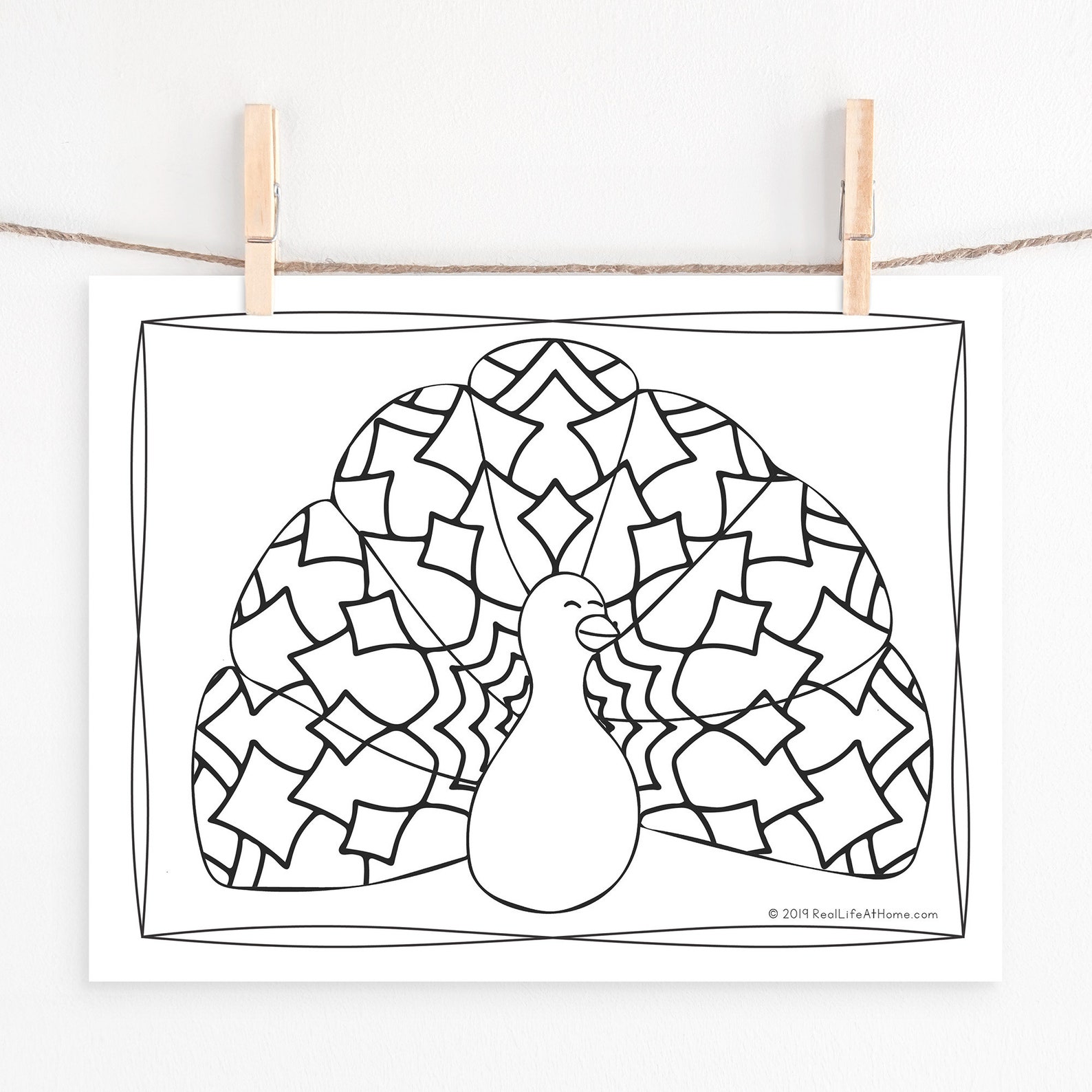 Turkey Coloring Pages Packet With 15 Intricate Designs for Coloring ...