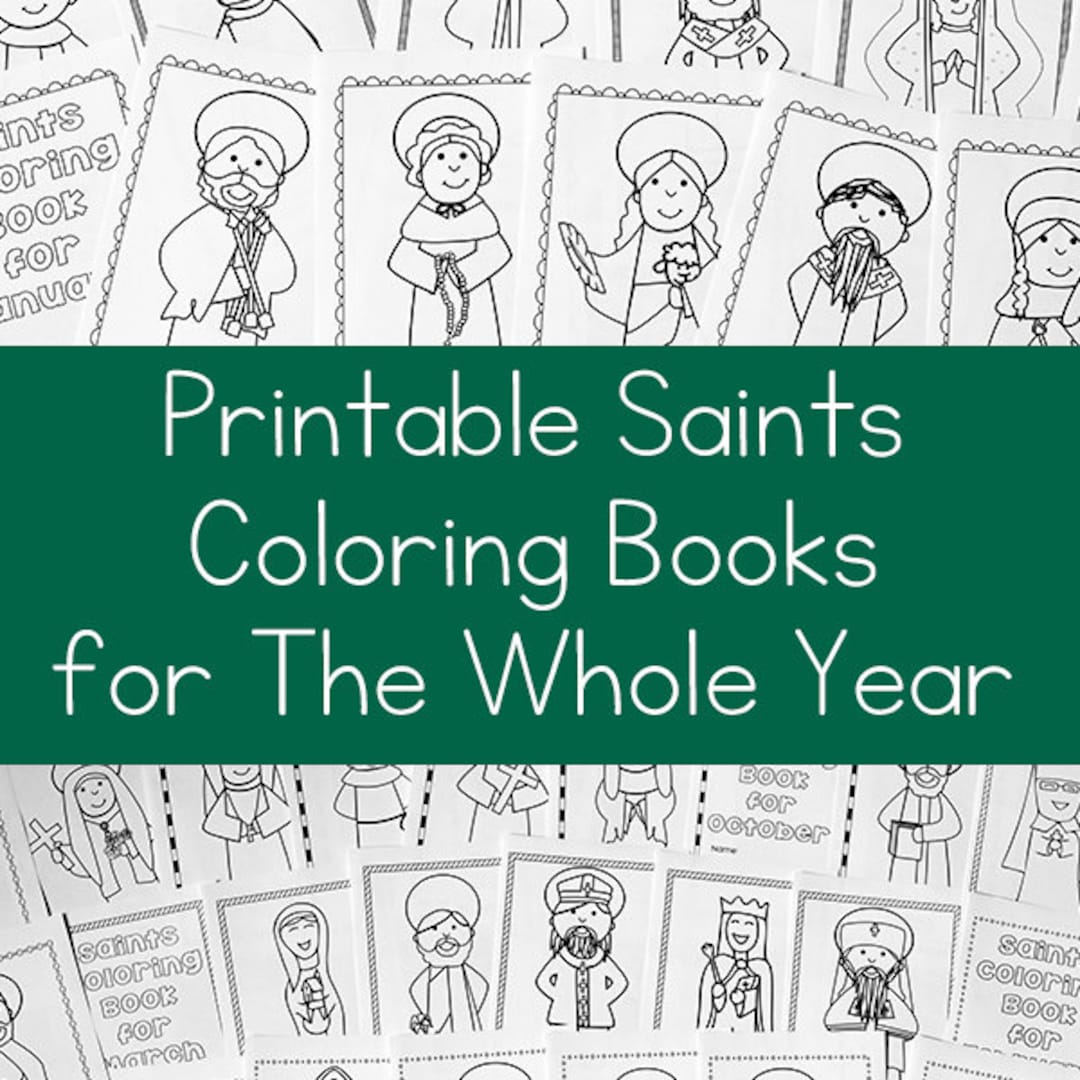 12 Catholic Saints Coloring Books for the Whole Year (bundle) - Etsy