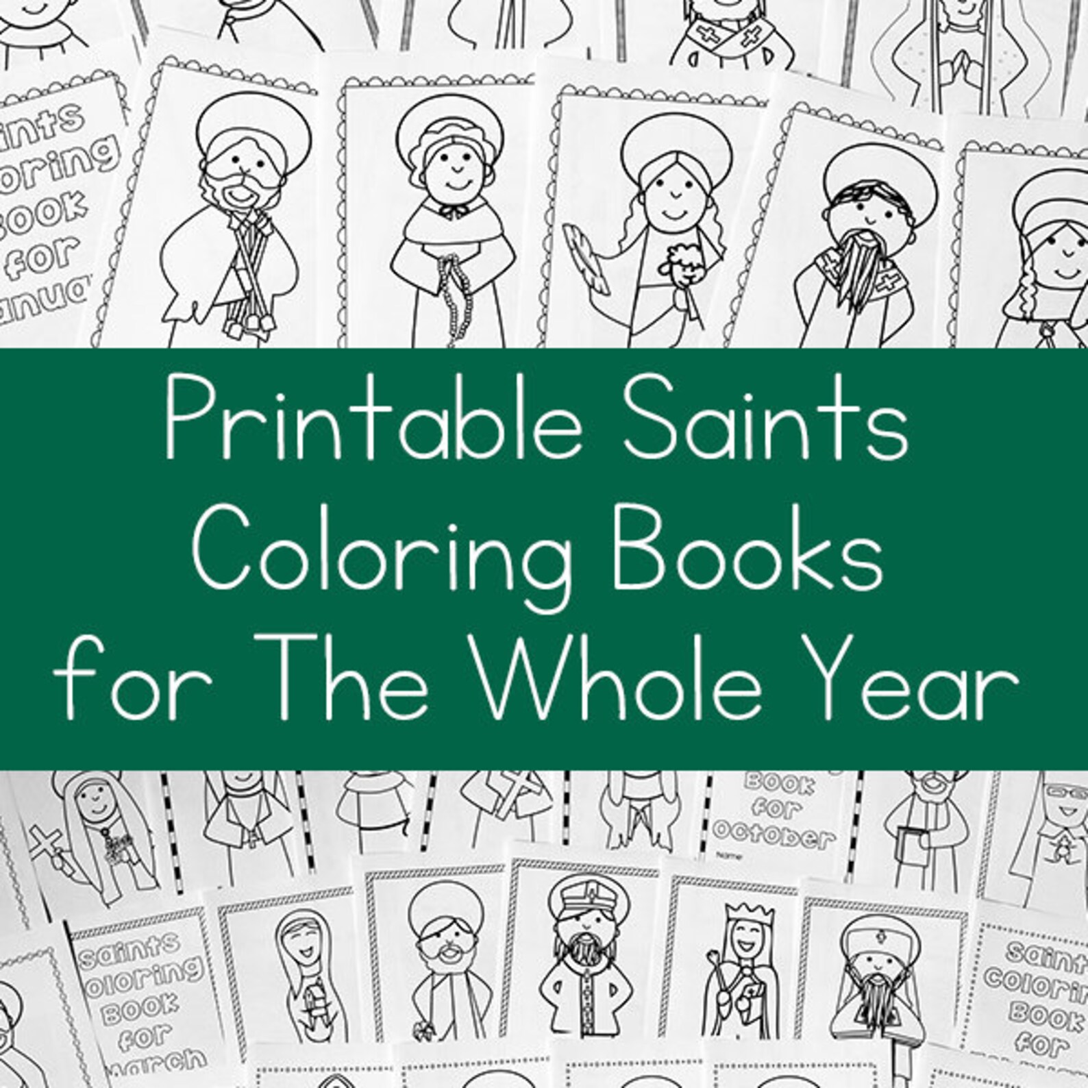 12 Catholic Saints Coloring Books for the Whole Year (bundle) - Etsy