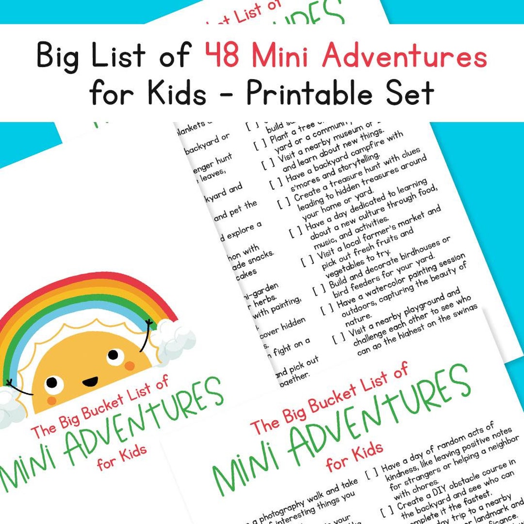 The Big List of Mini Adventures for Kids and Families (48 Activities ...