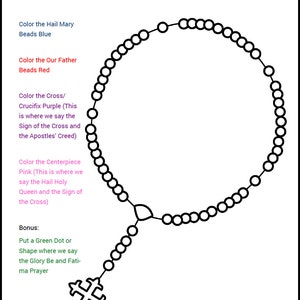 Saint Mary and the Rosary Activity Packet - Etsy