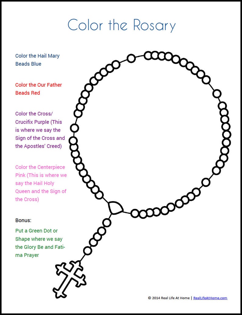 Saint Mary and the Rosary Activity Packet - Etsy