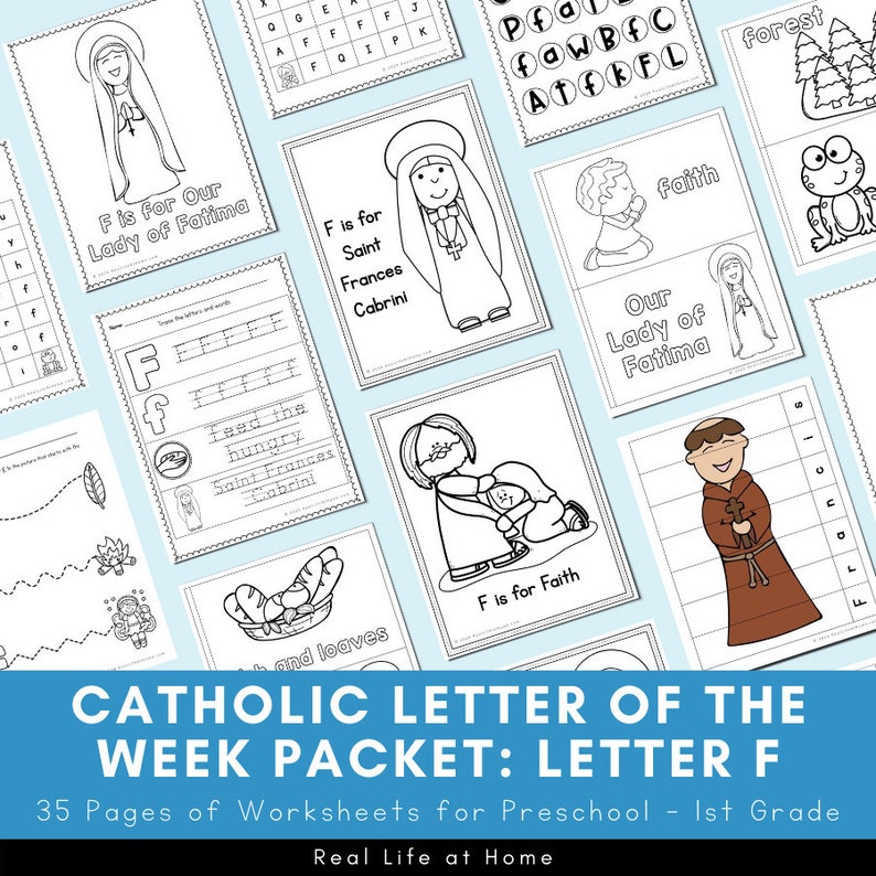 Catholic Letter of the Week Worksheets and Coloring Pages - Letters F ...