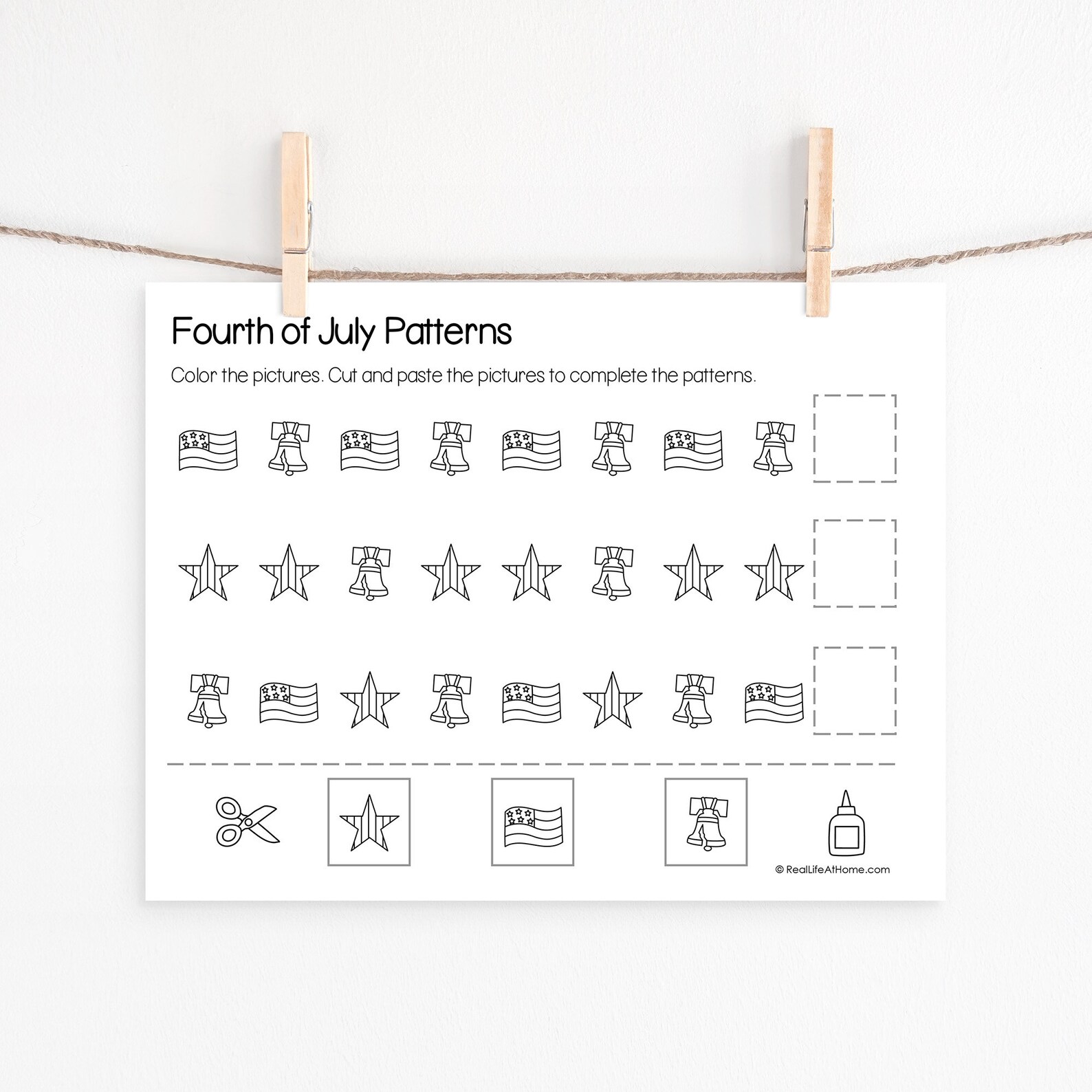 4th of July Fine Motor Skills Packet for Preschool - 1st Grade (united ...