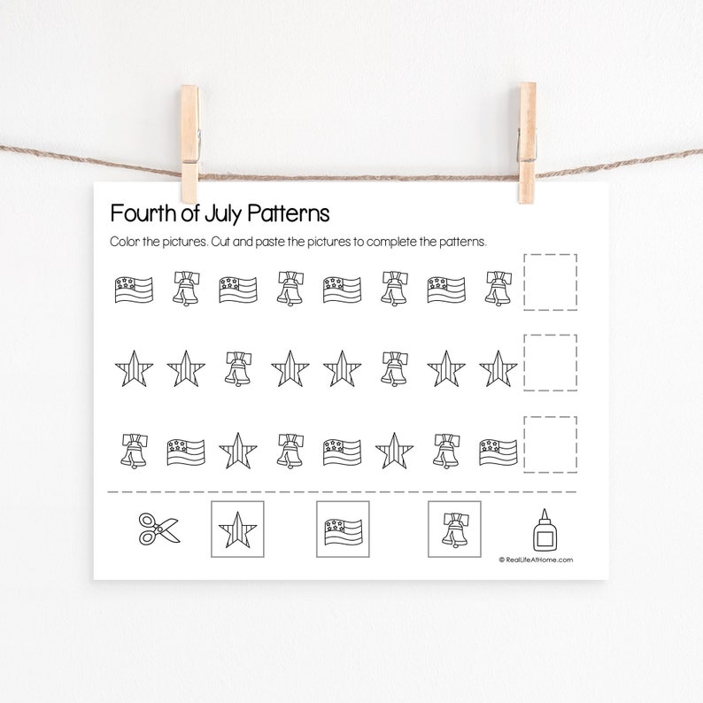 4th of July Fine Motor Skills Packet for Preschool - 1st Grade (united ...