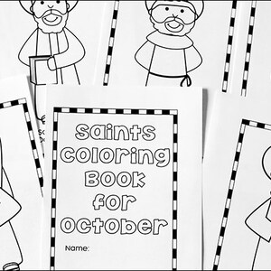 Catholic Saints Coloring Book for October - Etsy