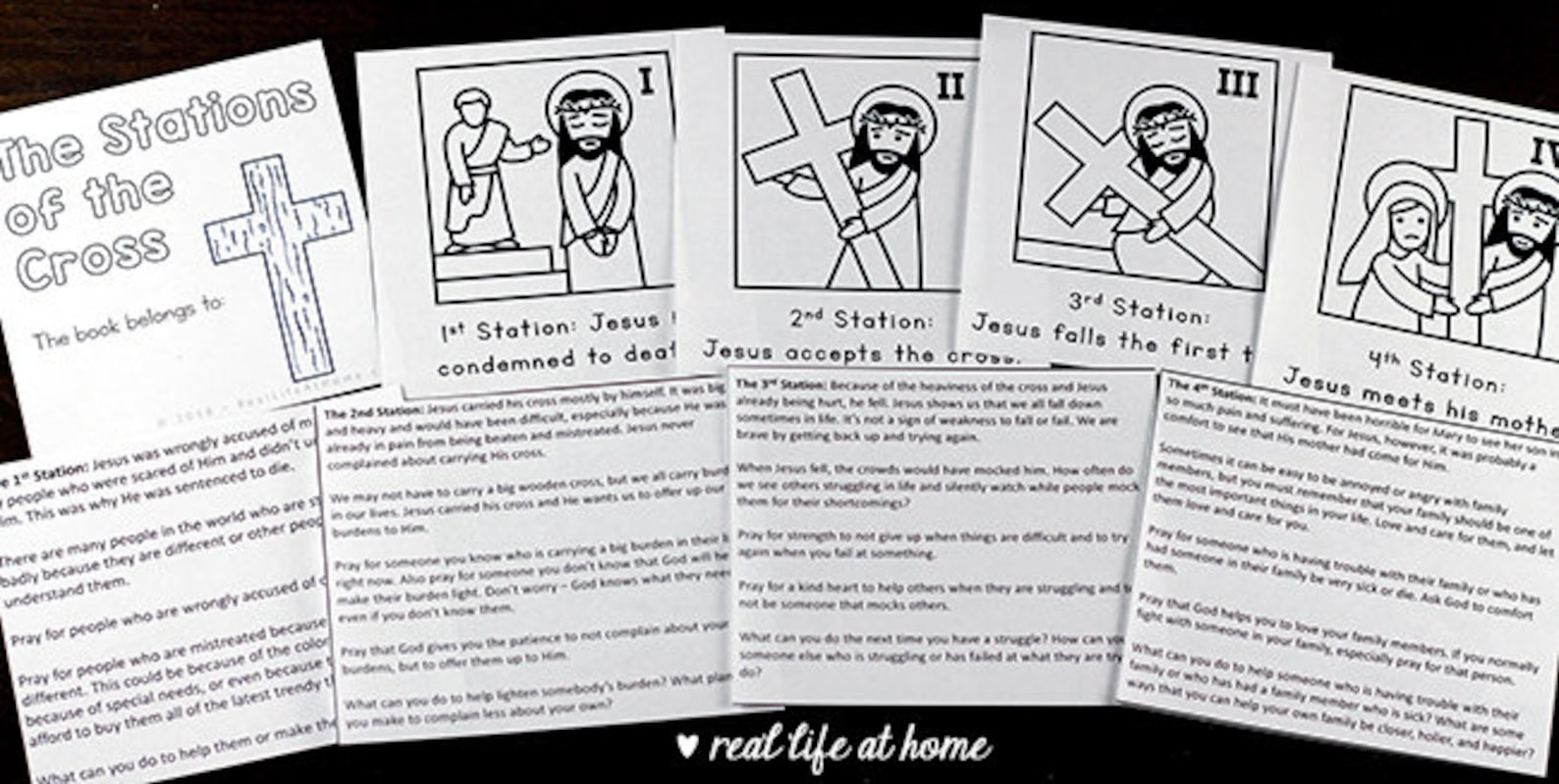 Stations of the Cross for Kids: 5 Booklet Variations (coloring ...