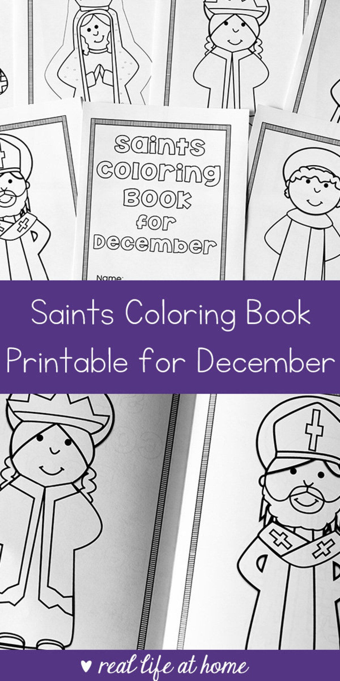Catholic Saints Coloring Book for December - Etsy