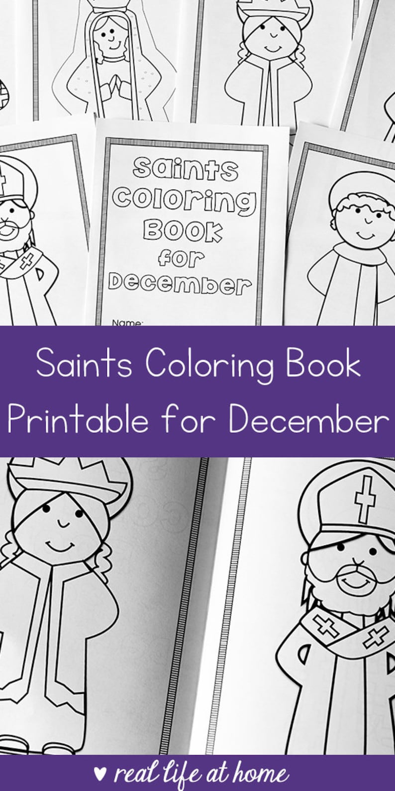 Catholic Saints Coloring Book for December - Etsy