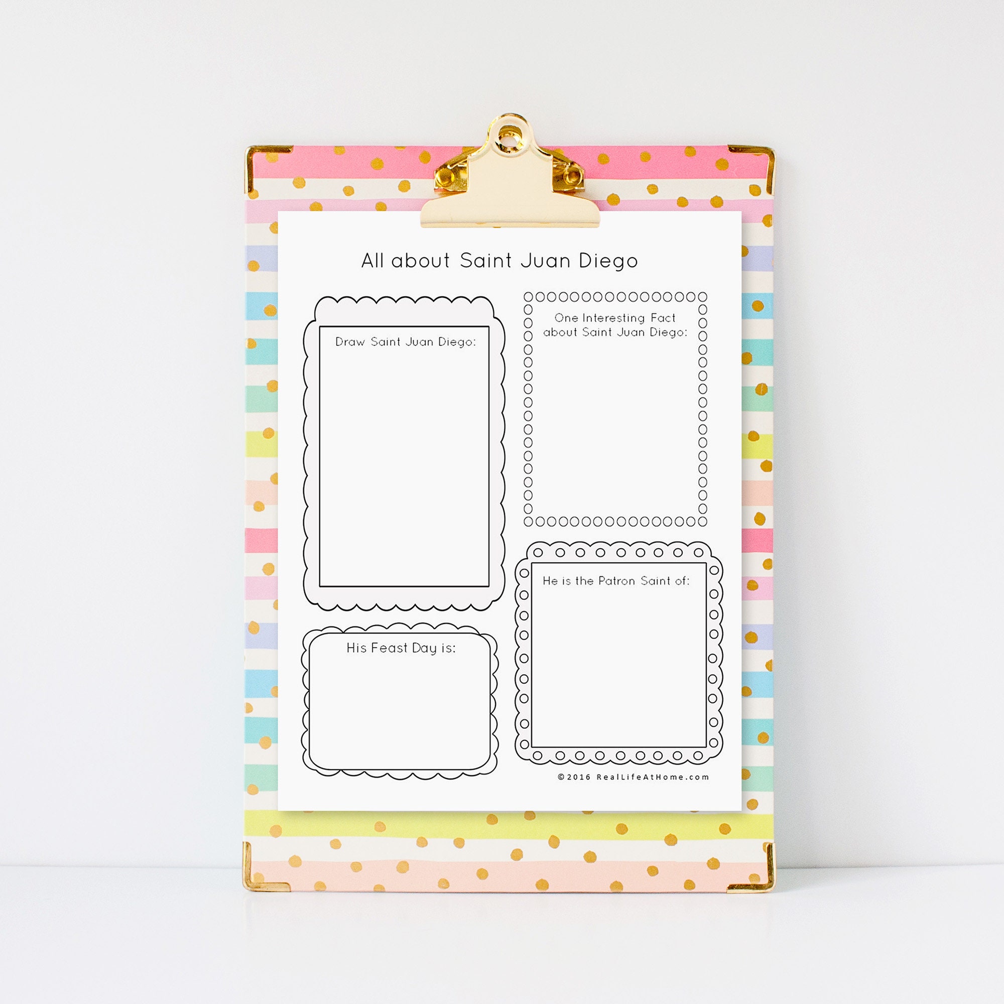 Our Lady of Guadalupe and Saint Juan Diego Printables Activity Packet ...