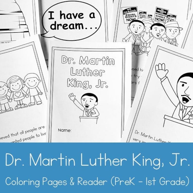 Dr. Martin Luther King, Jr. Coloring Book and Reader for Preschool ...