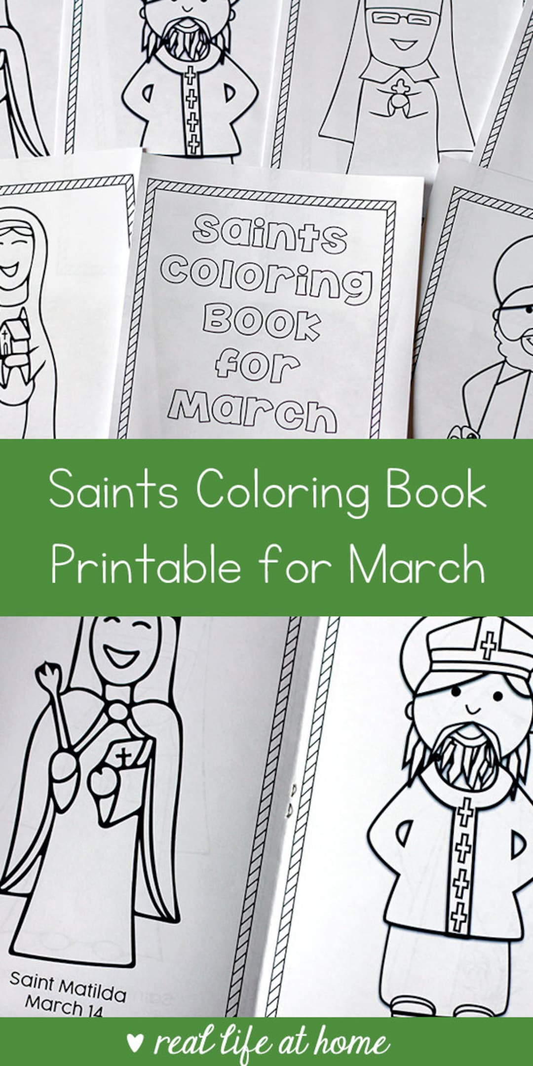 Catholic Saints Coloring Book for March - Etsy