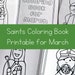 Catholic Saints Coloring Book for March - Etsy