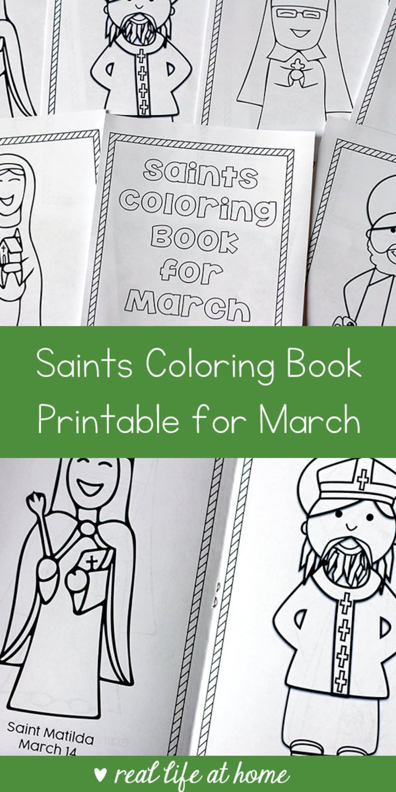Catholic Saints Coloring Book for March - Etsy