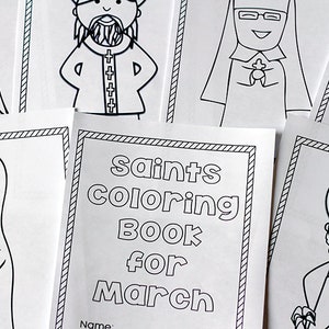 Catholic Saints Coloring Book for March - Etsy