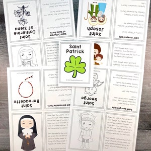 Catholic Saints Crafts and Activities Packet: 5 Saints (saints Patrick ...