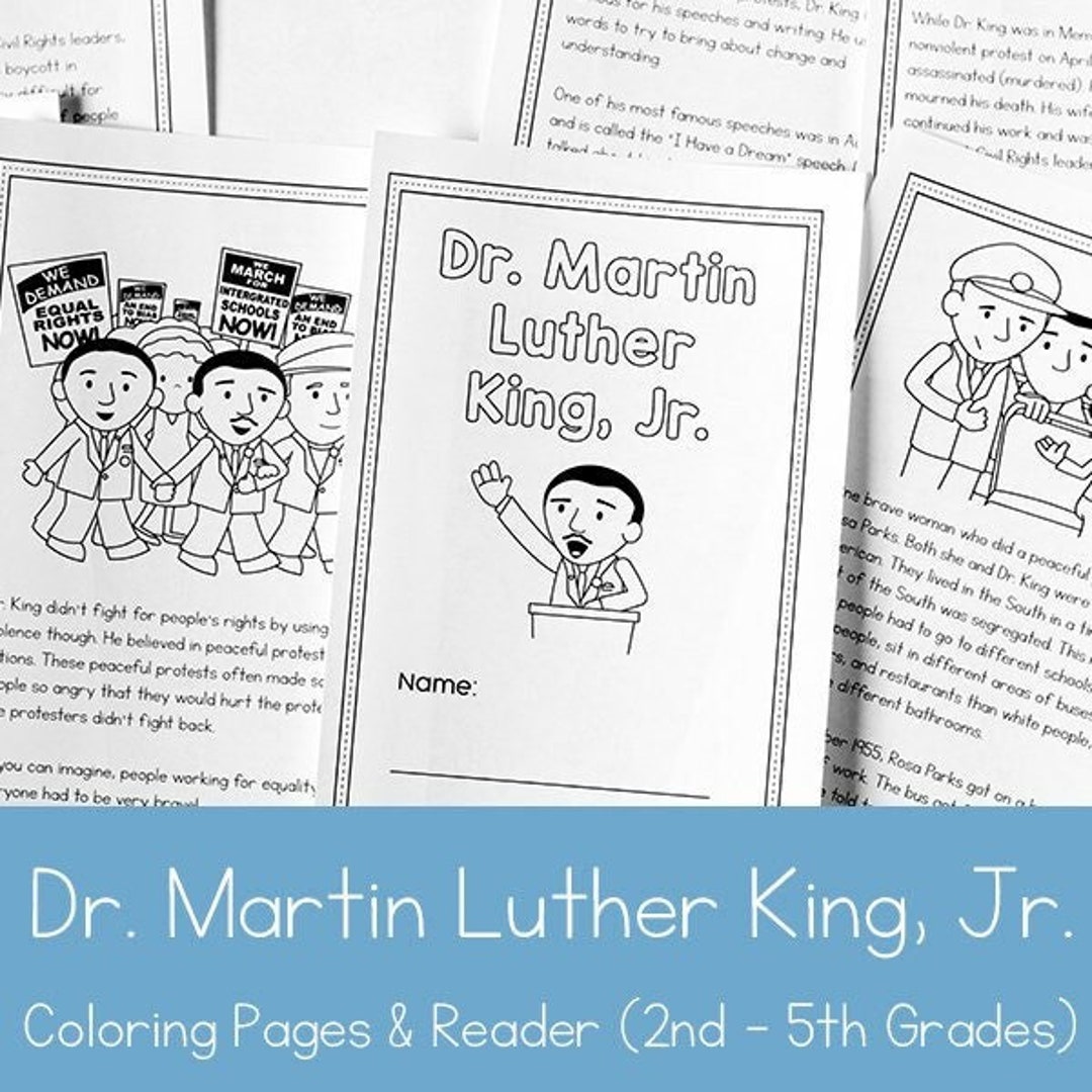Dr. Martin Luther King, Jr. Coloring Book and Reader for 2nd Grade ...