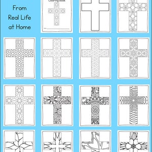 Religious Cross Coloring Pages (30 Different Designs) for Kids and ...