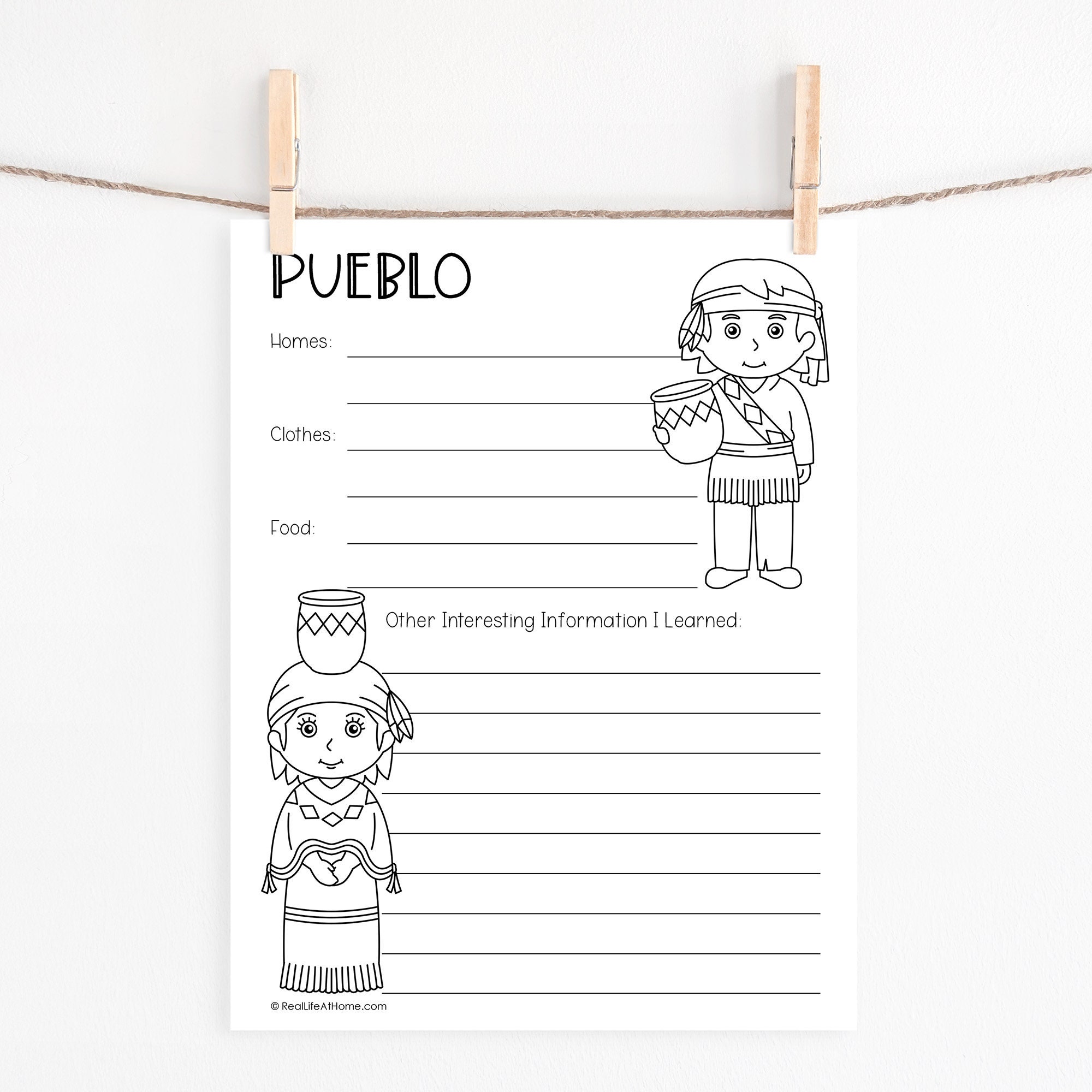 Native American Tribes Report Pages Packet (native American Notebooking ...