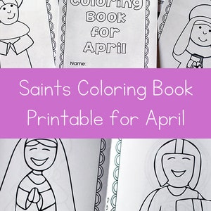 Catholic Saints Coloring Book for April - Etsy